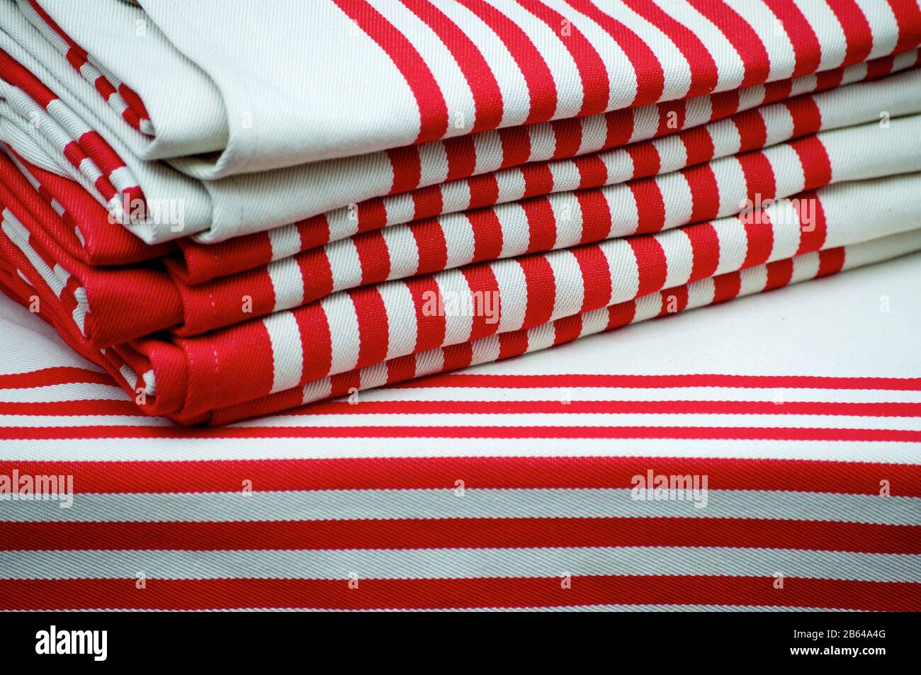 Tablecloths from the famous Basque fabrics in red and white stripes in ...