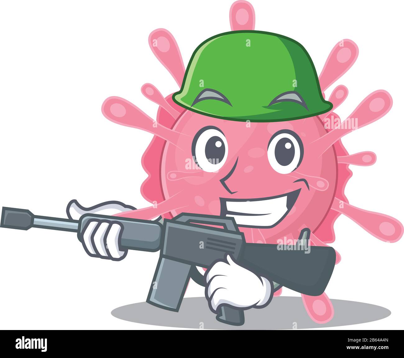 A picture of corona virus germ as an Army with machine gun Stock Vector ...