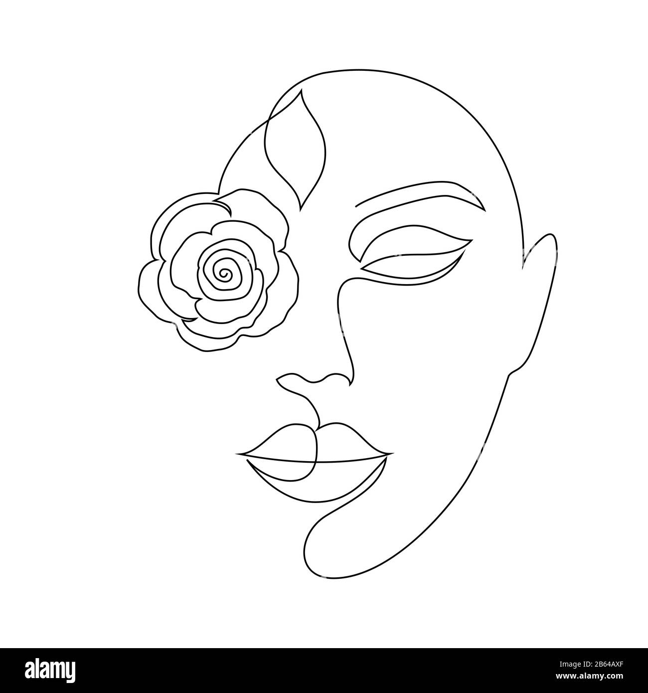 Minimal woman face Stock Vector Image & Art - Alamy