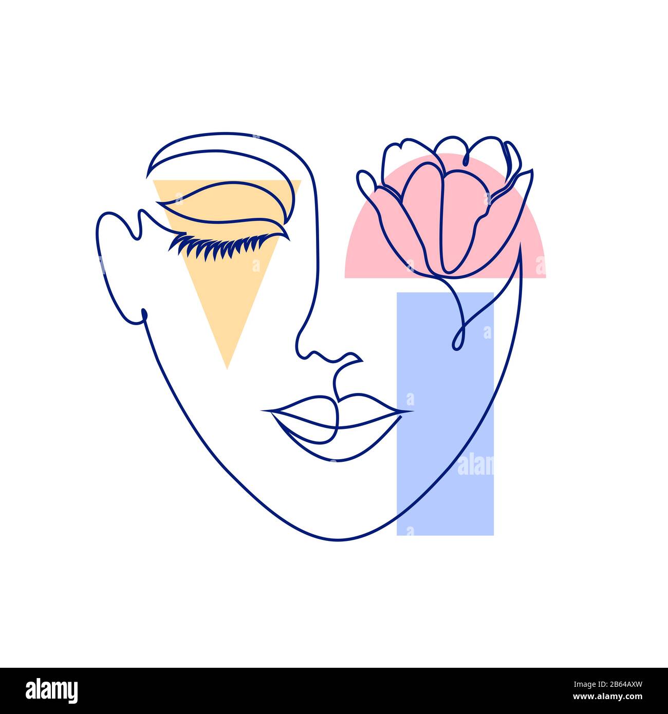 woman face and geometric shapes Stock Vector Image & Art - Alamy