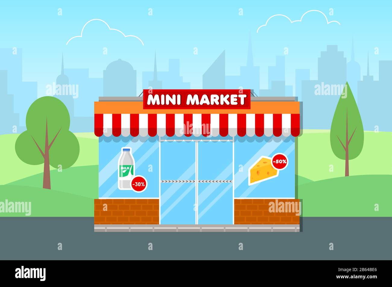 Mini supermarket Stock Vector Images - Alamy