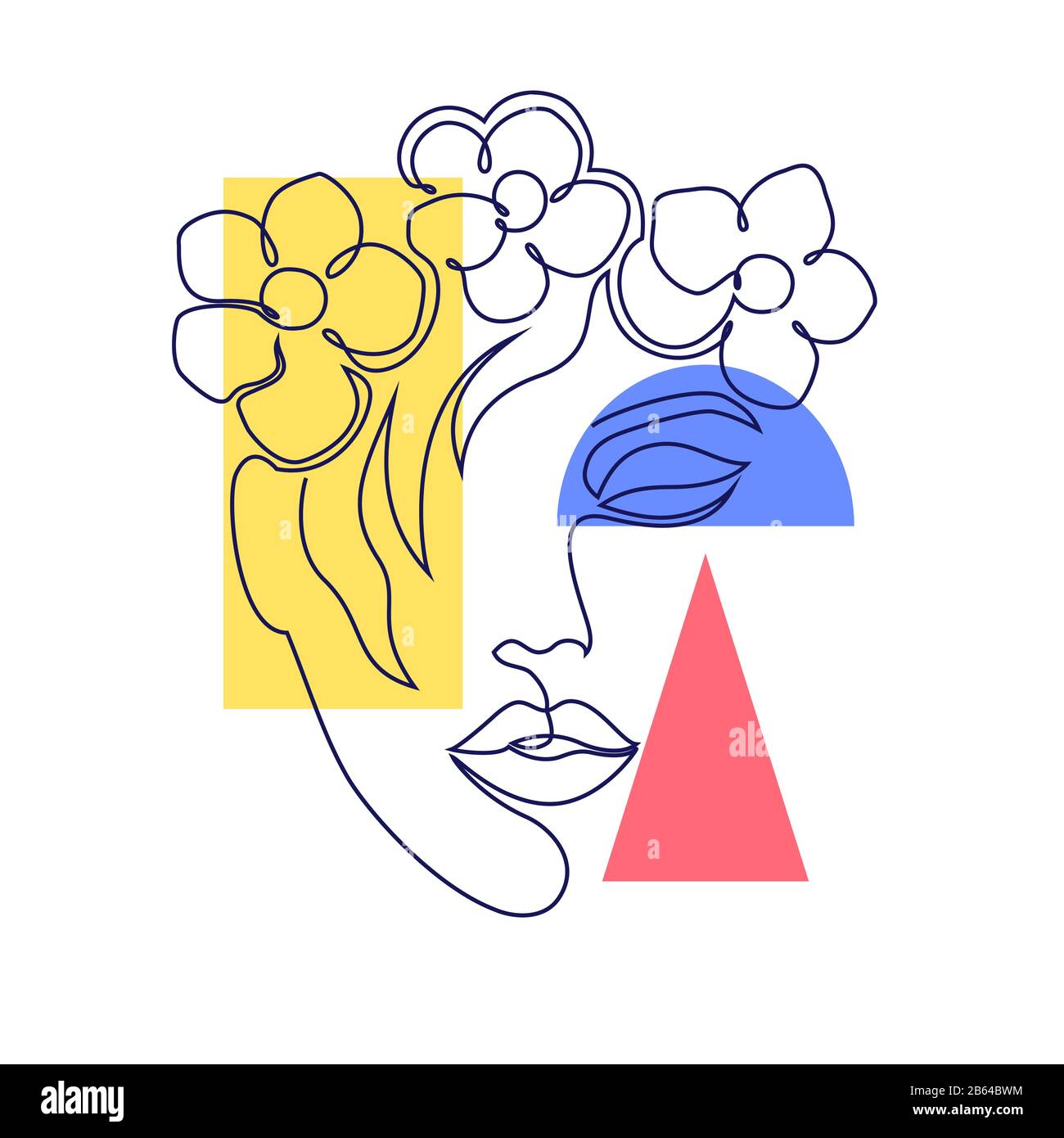 minimal woman face Stock Vector Image & Art - Alamy