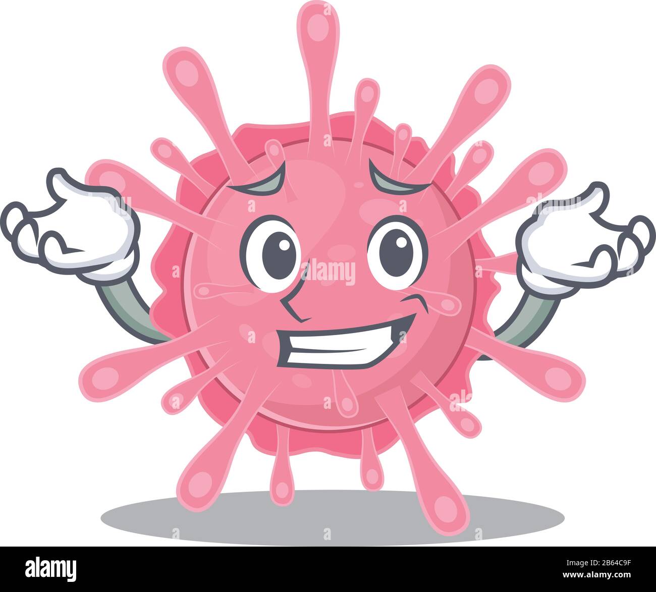 Happy face of corona virus germ mascot cartoon style Stock Vector Image ...