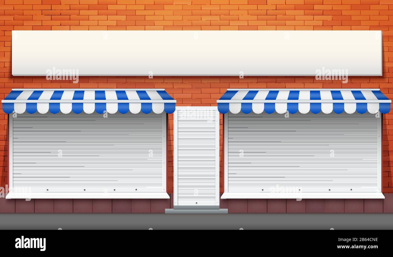 Facade house closed door Stock Vector Images - Alamy