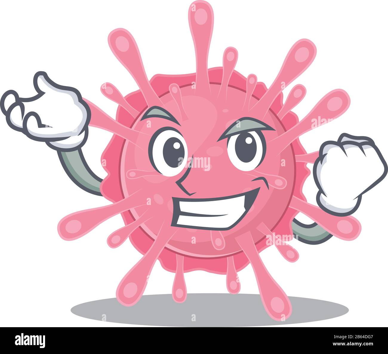 Corona virus germ cartoon character style with happy face Stock Vector ...
