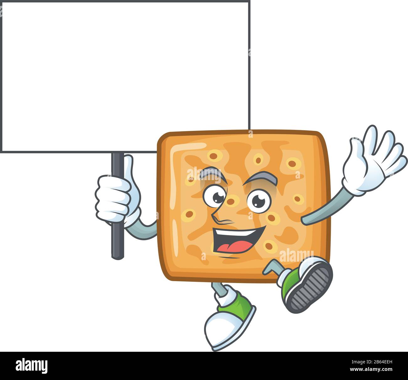 Sweet crackers cartoon character bring a board Stock Vector Image & Art ...