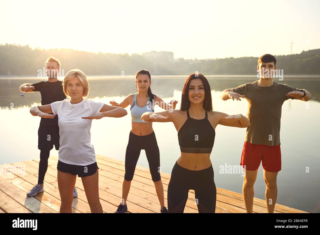 Group exercises hi-res stock photography and images - Alamy