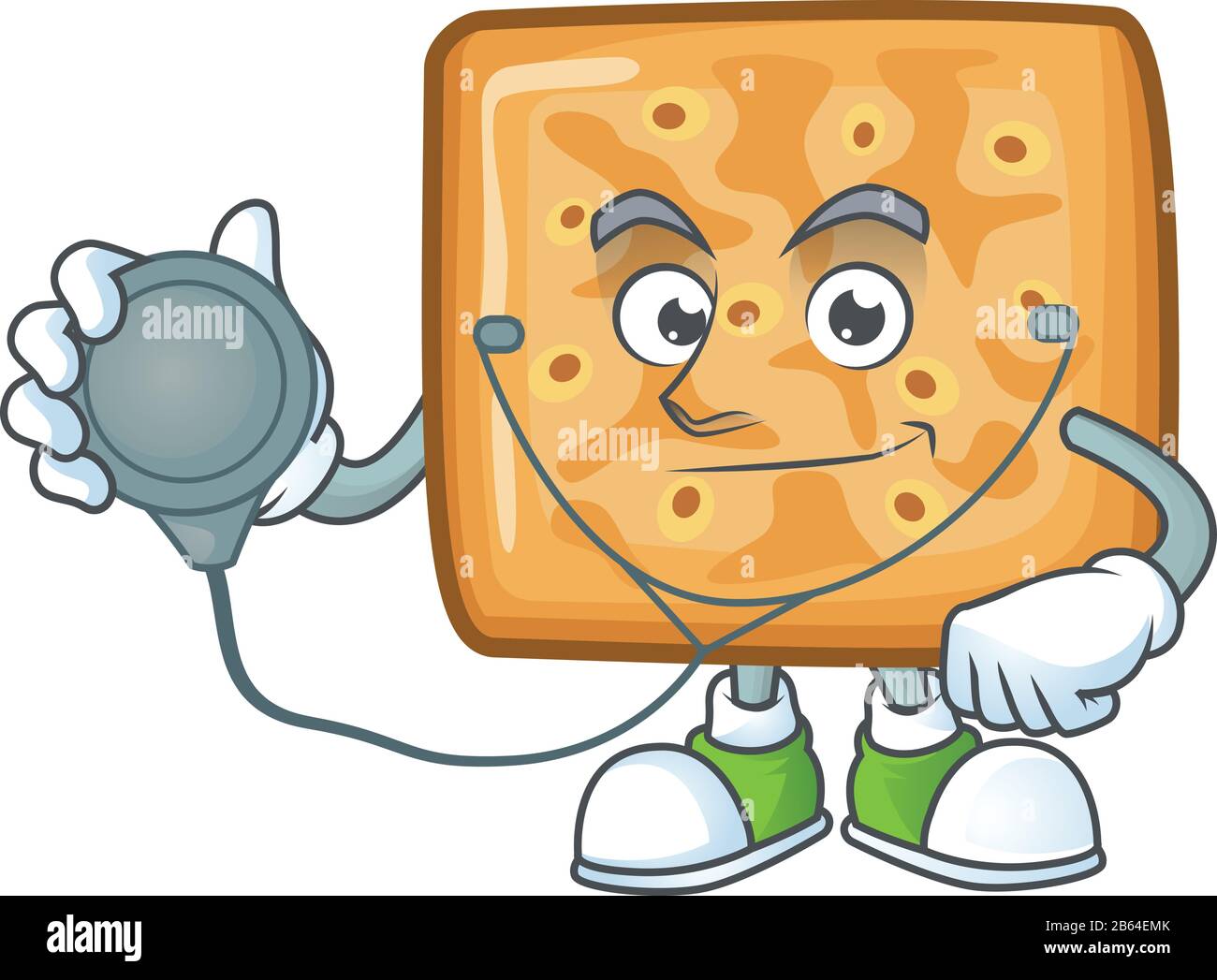 A cartoon character of crackers Doctor using tools Stock Vector Image ...