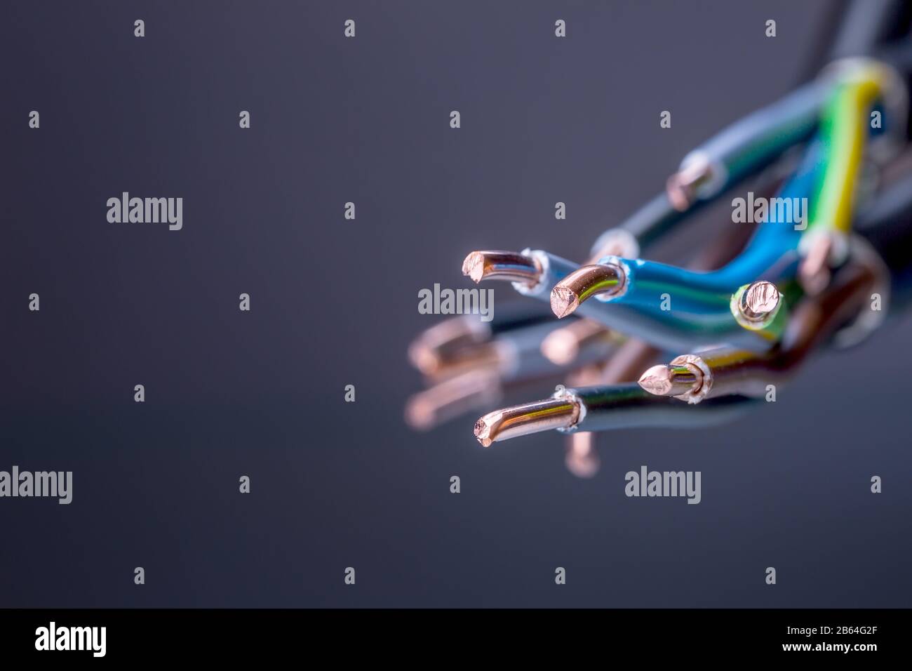 Group of colored electrical cables - studio shot Stock Photo - Alamy