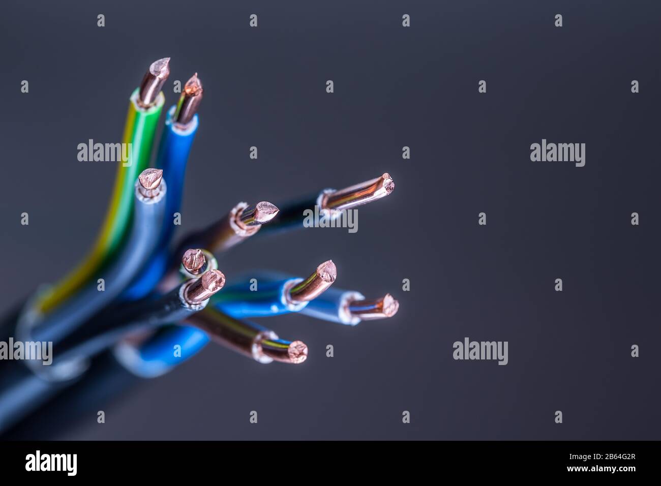 Group of colored electrical cables - studio shot Stock Photo - Alamy
