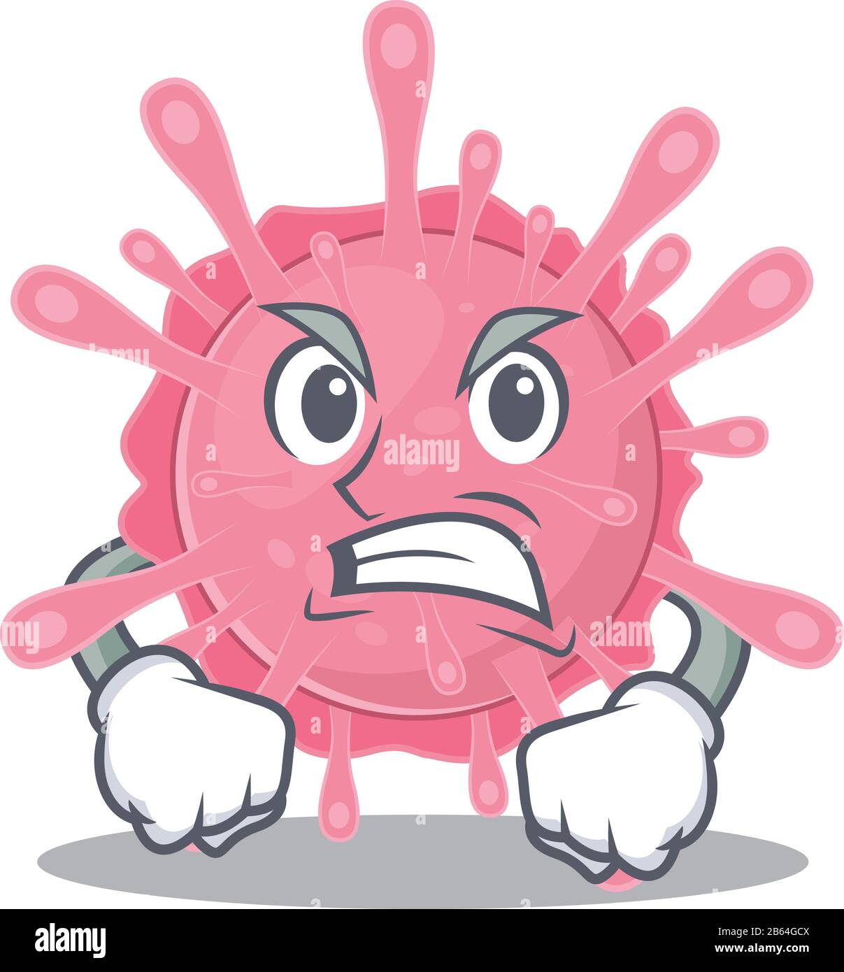 Cartoon Angry Germ