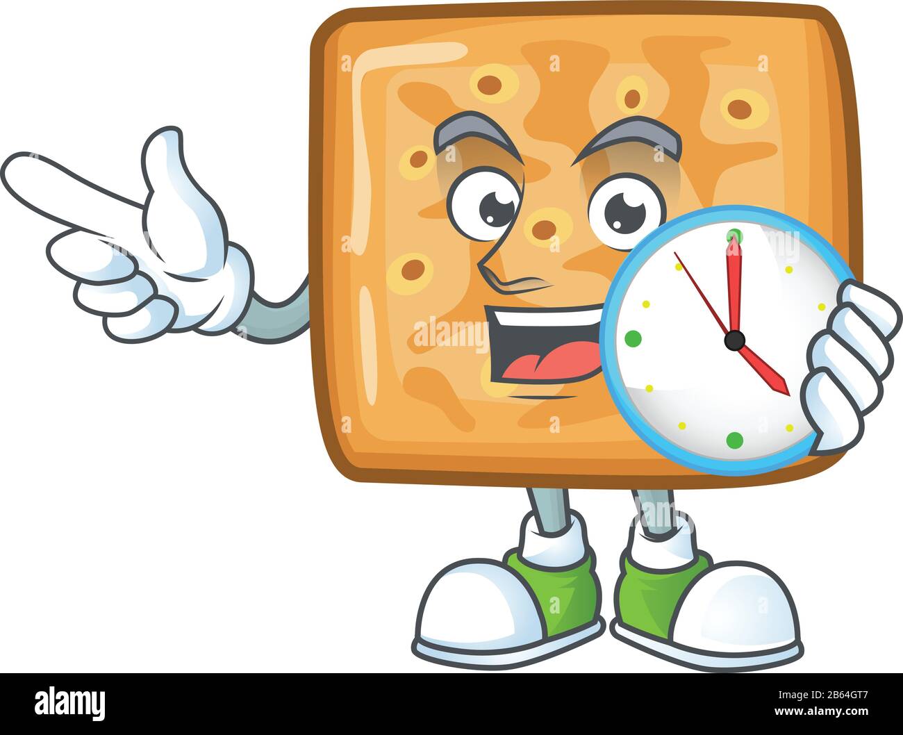 cartoon character style of cheerful crackers with clock Stock Vector ...