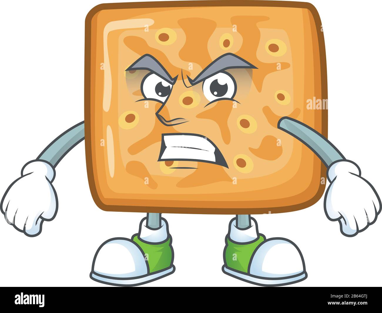 Charming crackers mascot design style waving hand Stock Vector Image ...