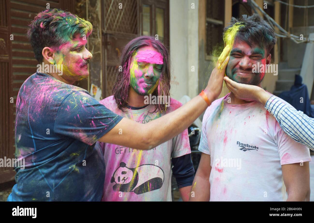 Holi Celebrations in India also called as Dol Purnima Stock Photo - Alamy