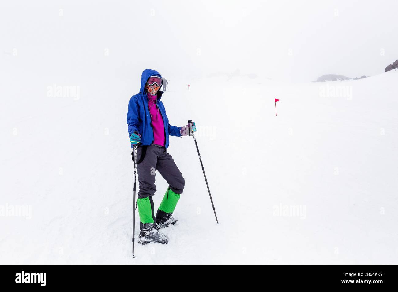 Climber ice mountain blizzard hi-res stock photography and images - Alamy