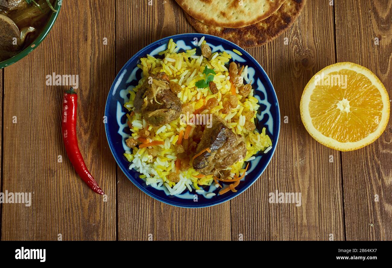 Basmati White Rice Shah Jahan Pulao, Awadhi cuisine, Traditional ...