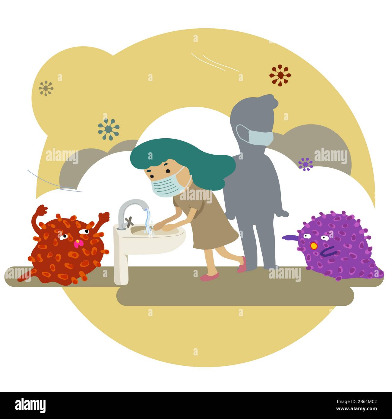 Washing hands protection from pandemic Cut Out Stock Images & Pictures ...