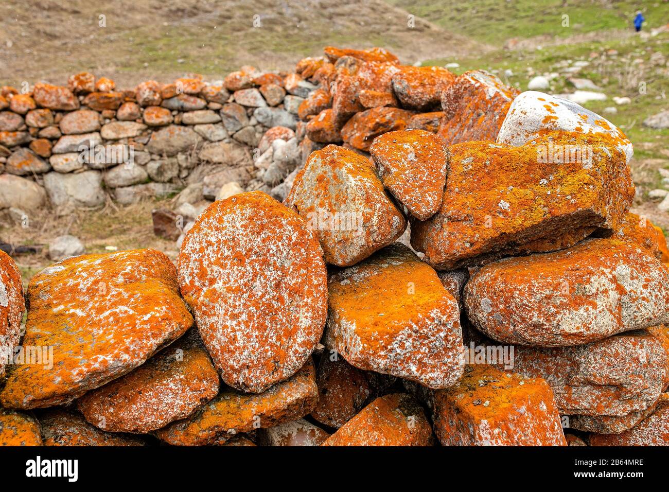stone walls of ancient homes in the mountains Stock Photo - Alamy