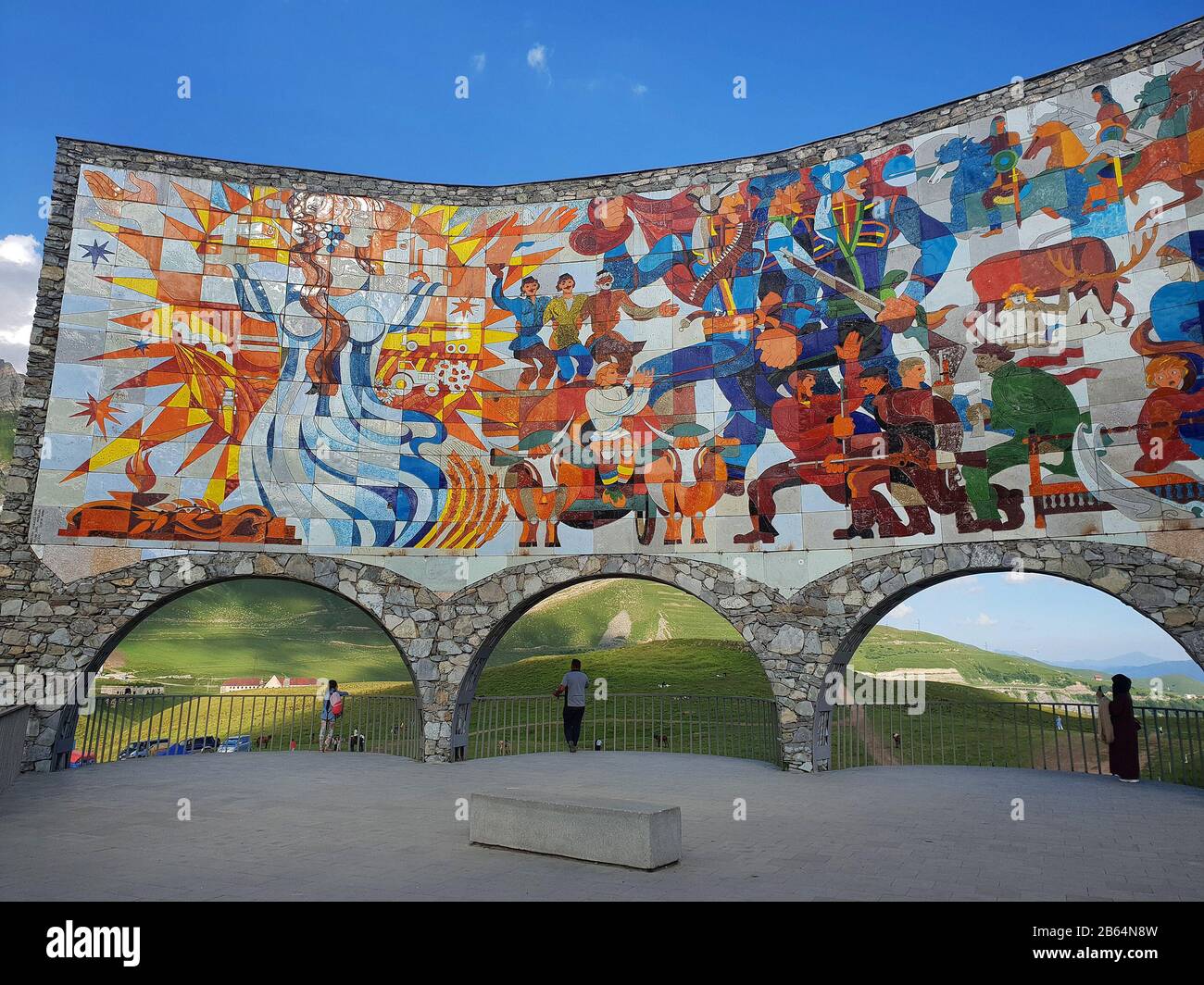 Russia–Georgia Friendship Monument, Georgia Stock Photo - Alamy