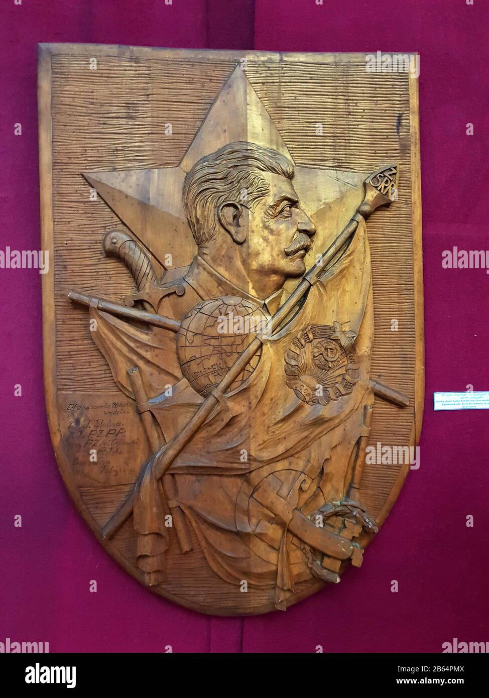 Joseph Stalin wooden shield on display, Joseph Stalin Museum, Gori ...