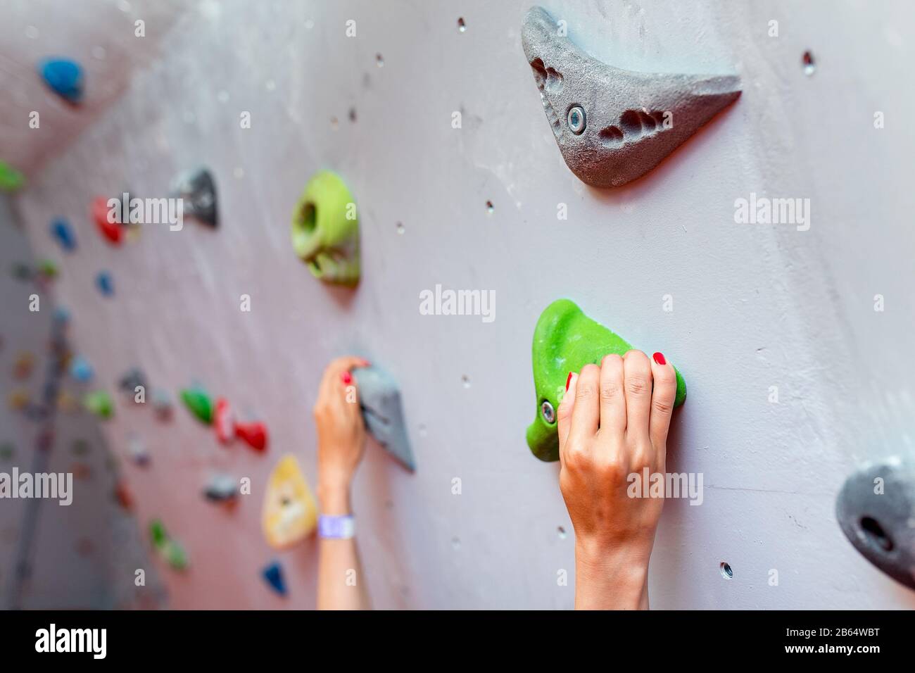 Climber hands holding artificial hi-res stock photography and images ...