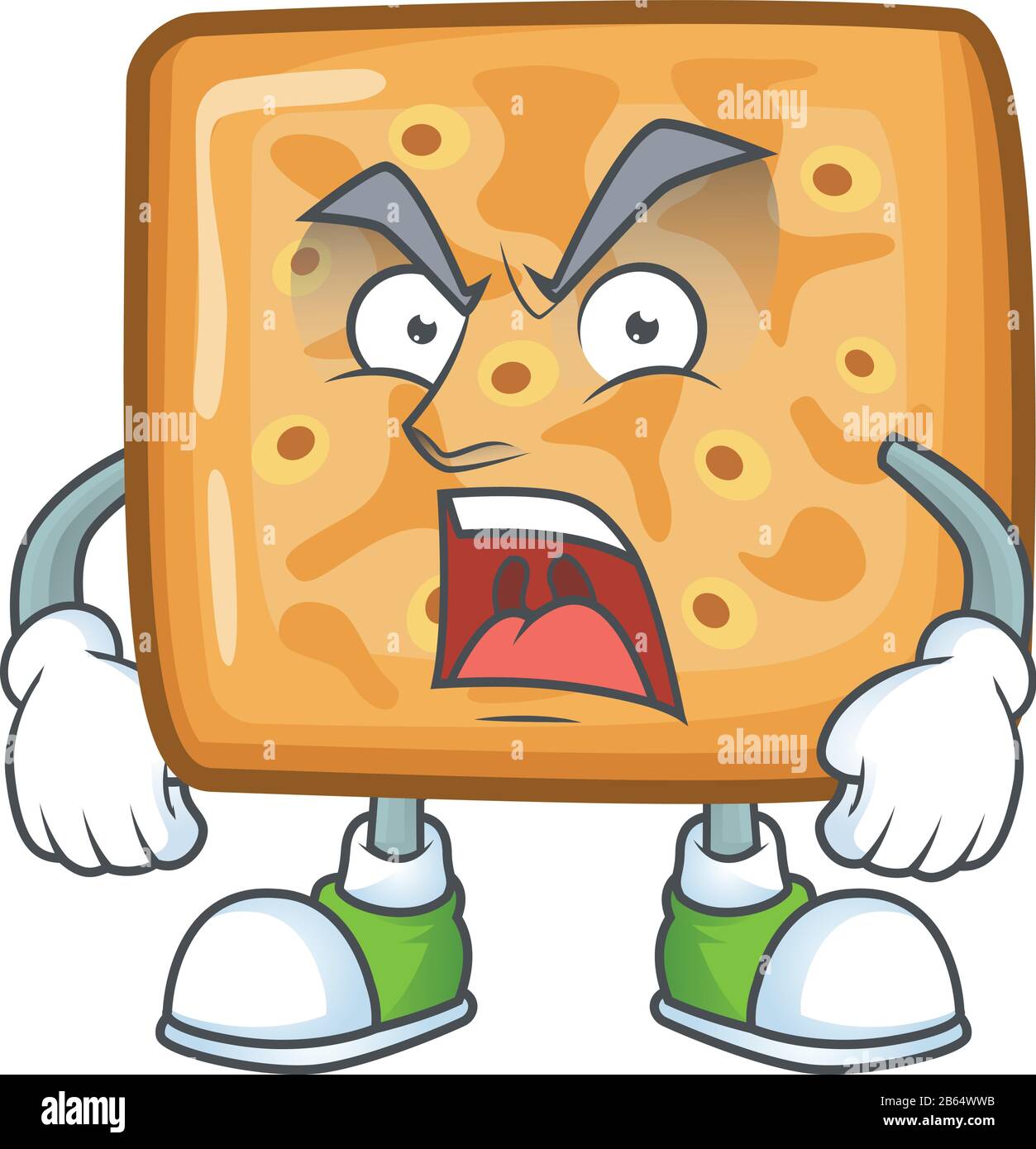 Crackers mascot design concept showing angry face Stock Vector Image ...