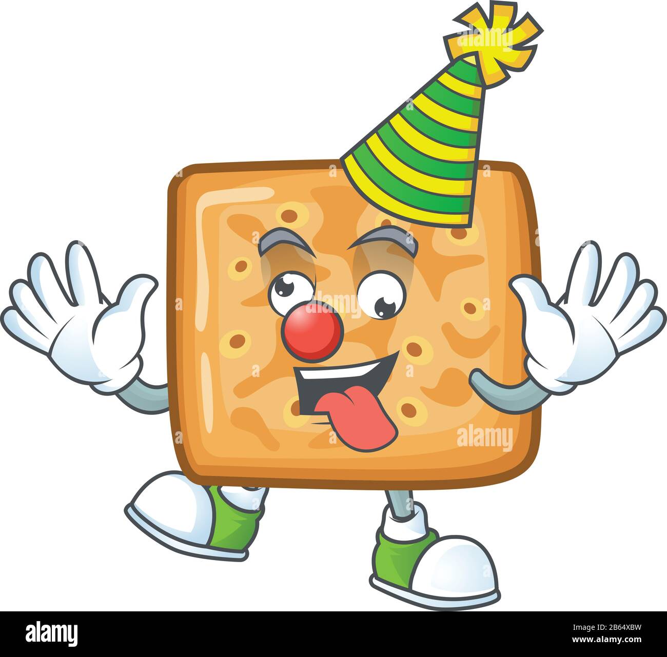Cute and Funny Clown crackers presented in cartoon character design ...