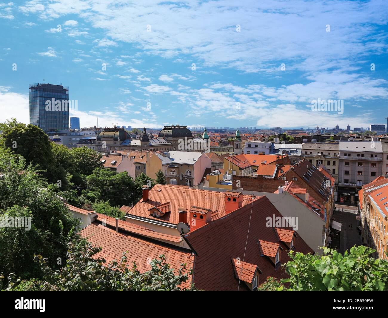 Red rooftops in Zagreb Stock Photo - Alamy