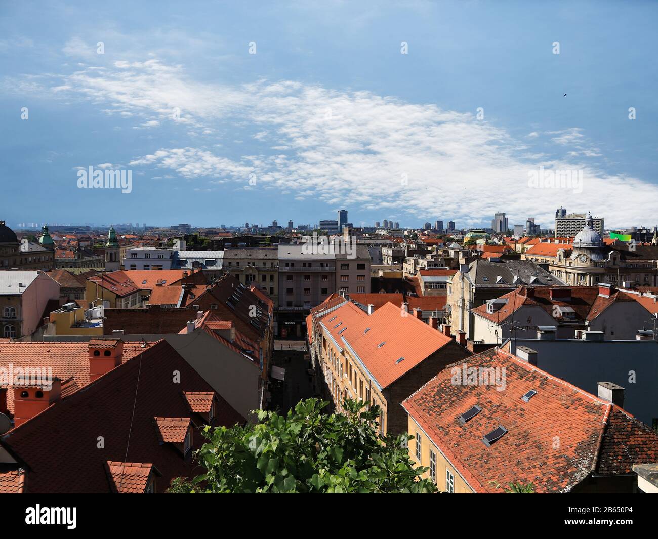 Red rooftops in Zagreb Stock Photo - Alamy