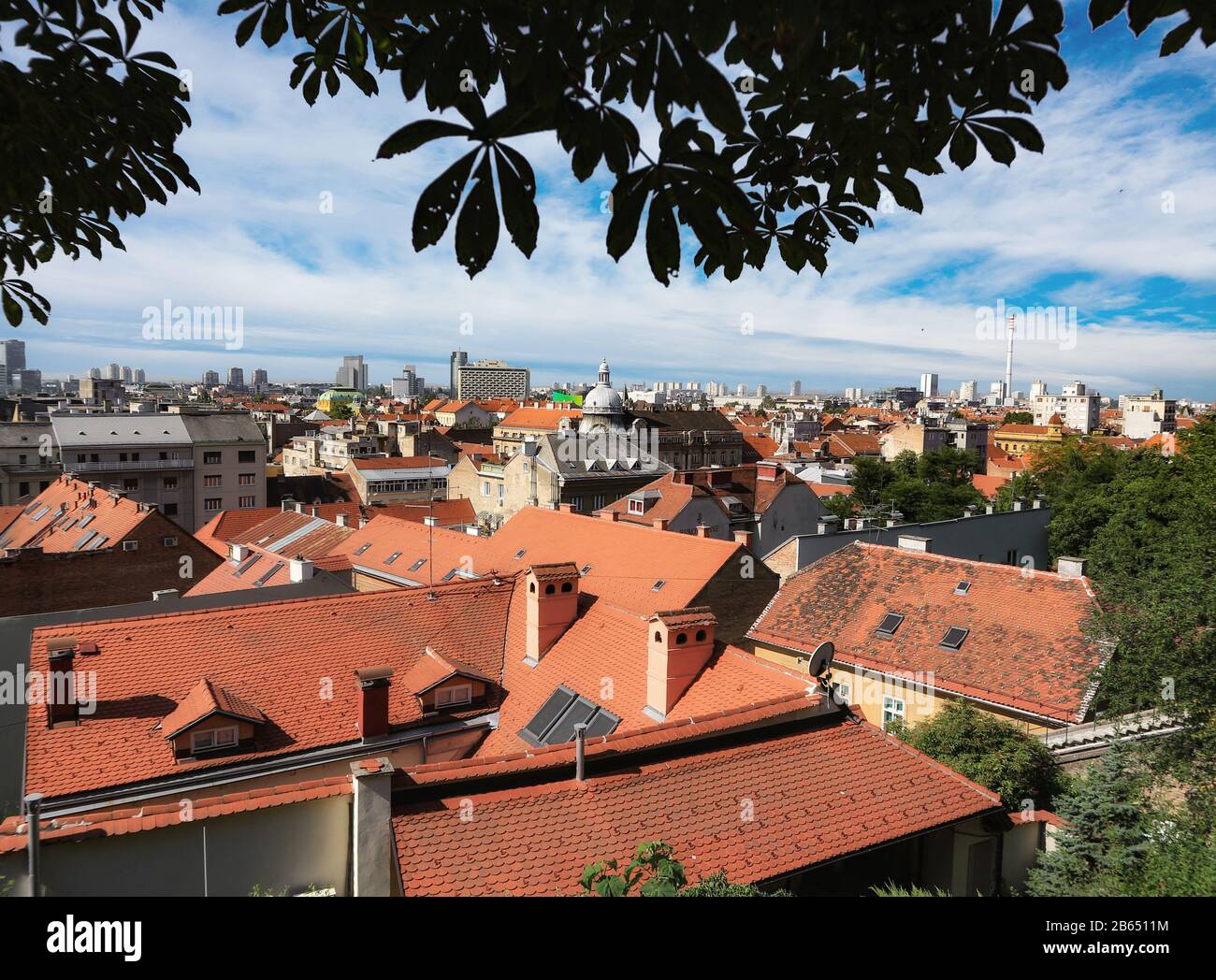 Red rooftops in Zagreb Stock Photo - Alamy