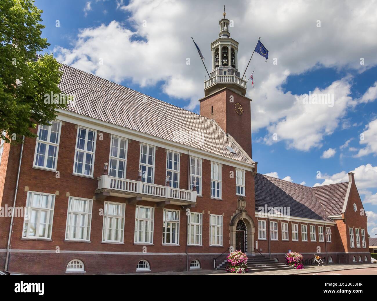 Historic town hall in the center of Hoogeveen, Netherlands Stock Photo ...