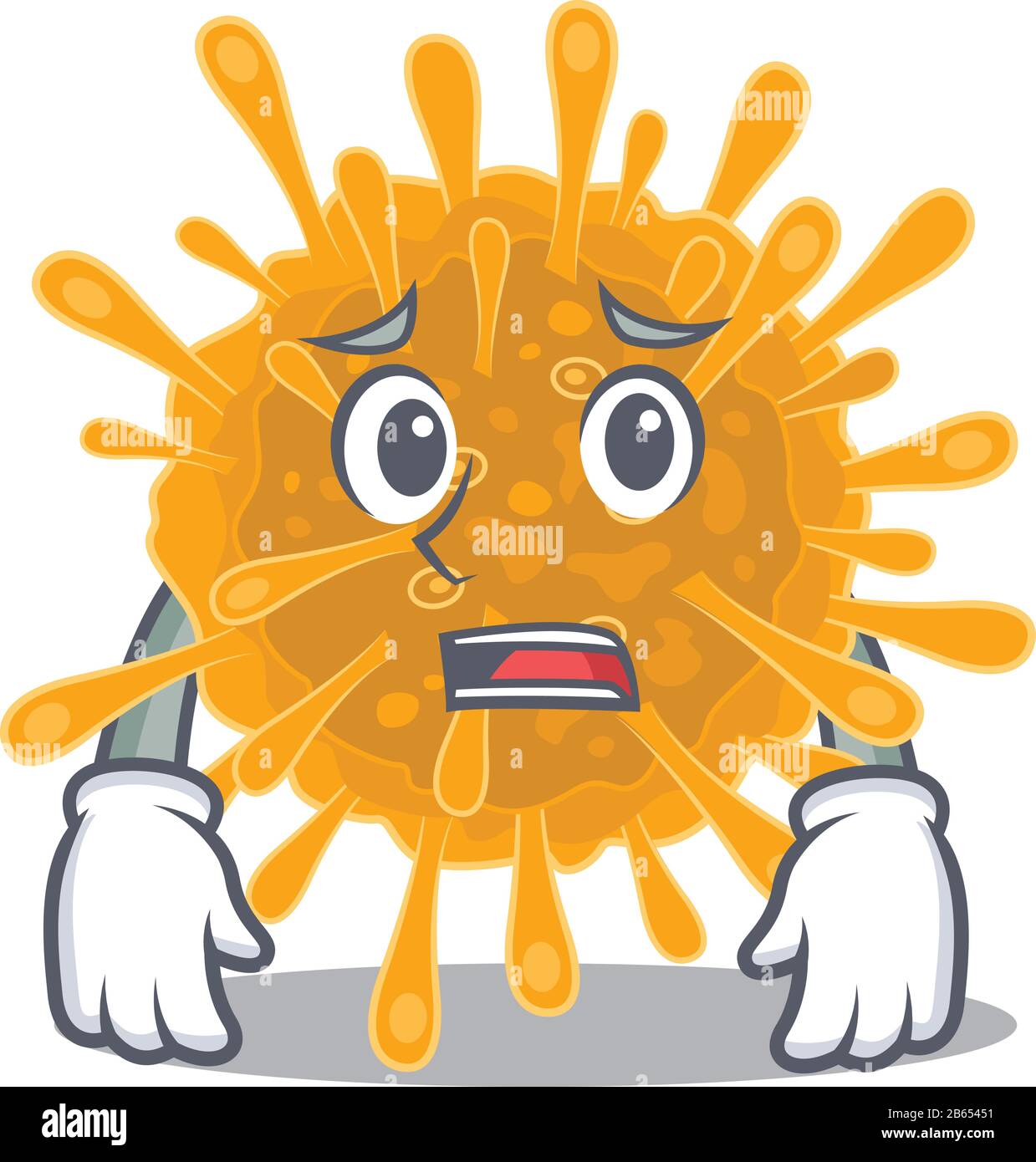 Scared bacteria cartoon Cut Out Stock Images & Pictures - Alamy