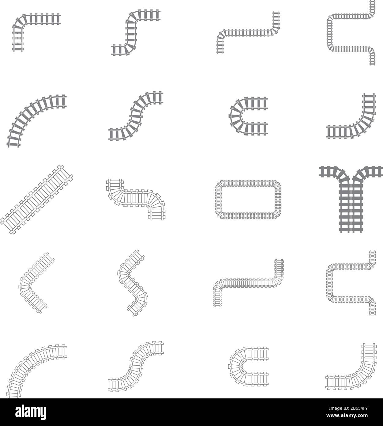 Train tracks vector icon design template illustration Stock Vector ...