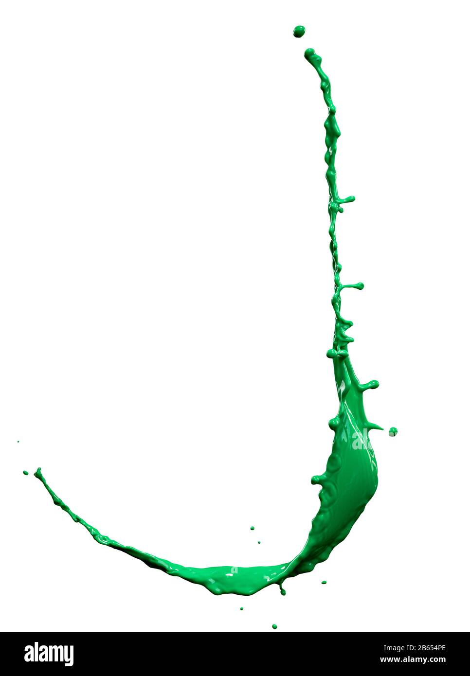 Beautiful green paint splashes isolated on white background Stock Photo ...