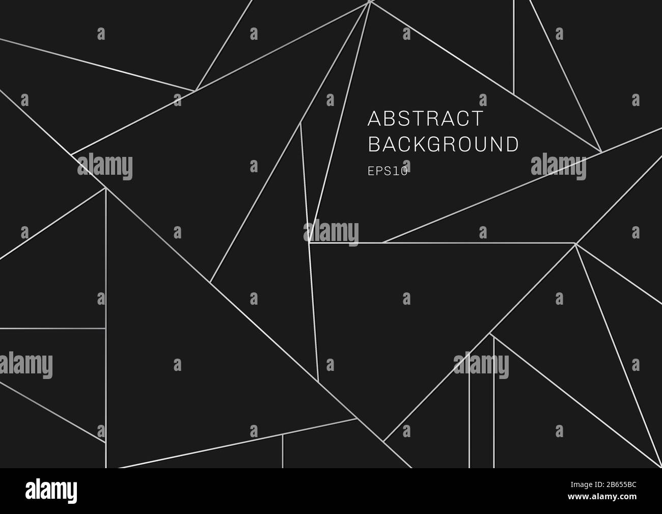 Abstract silver lines pattern on black background. Mosaic white and ...