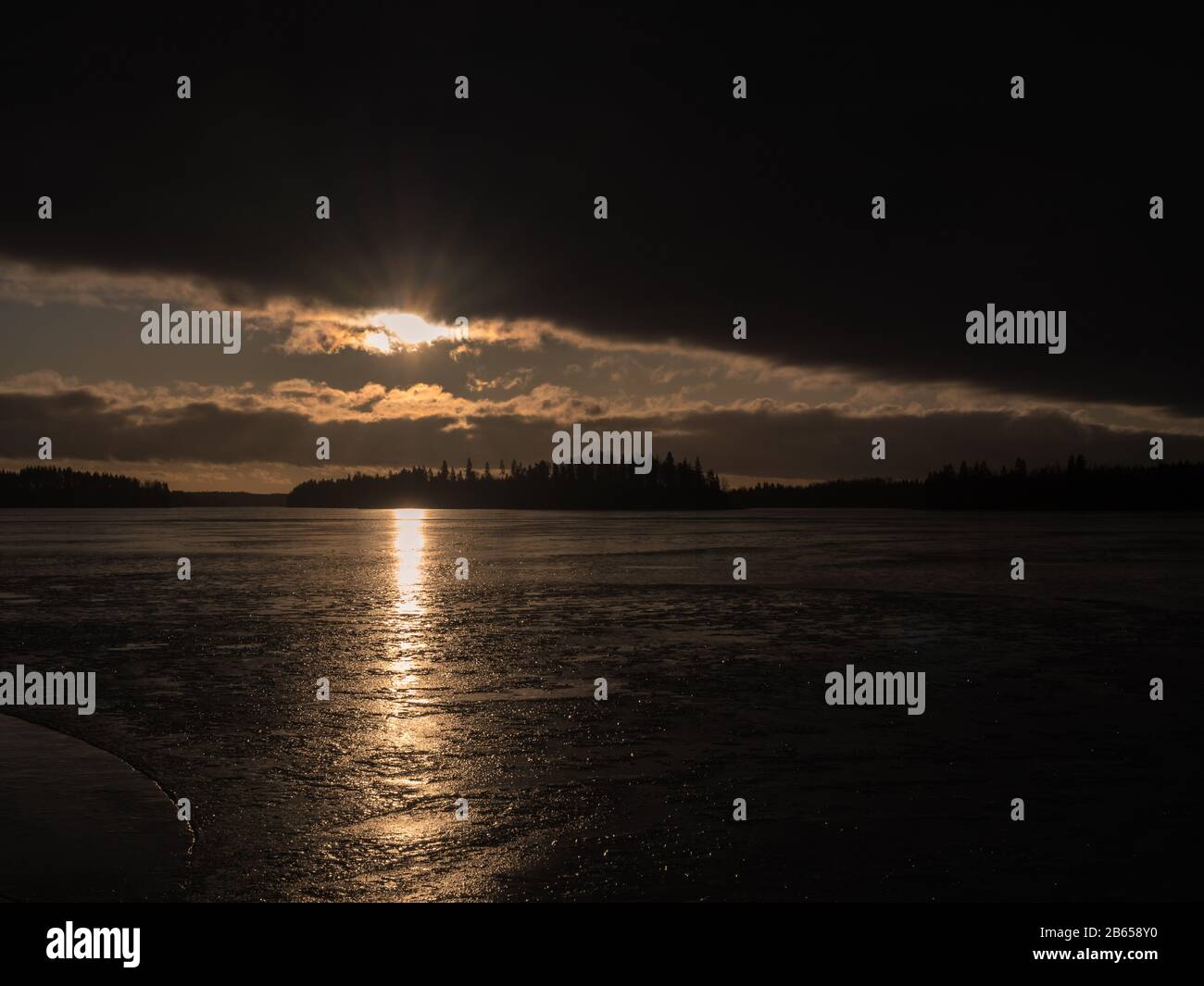 Dark clouds at sunset hi-res stock photography and images - Alamy