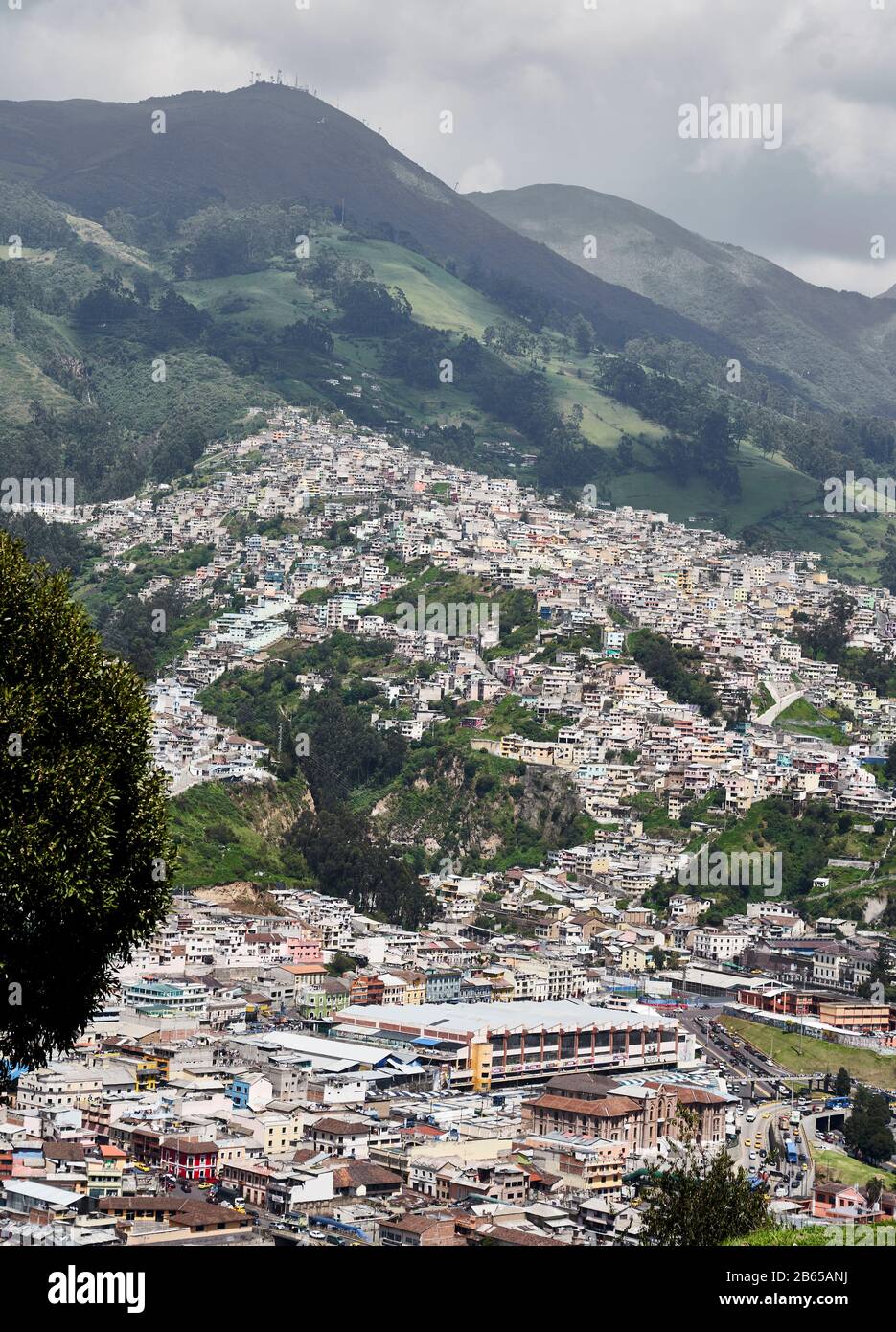 Cityscape of old city at Quito, Ecuador Stock Photo - Alamy