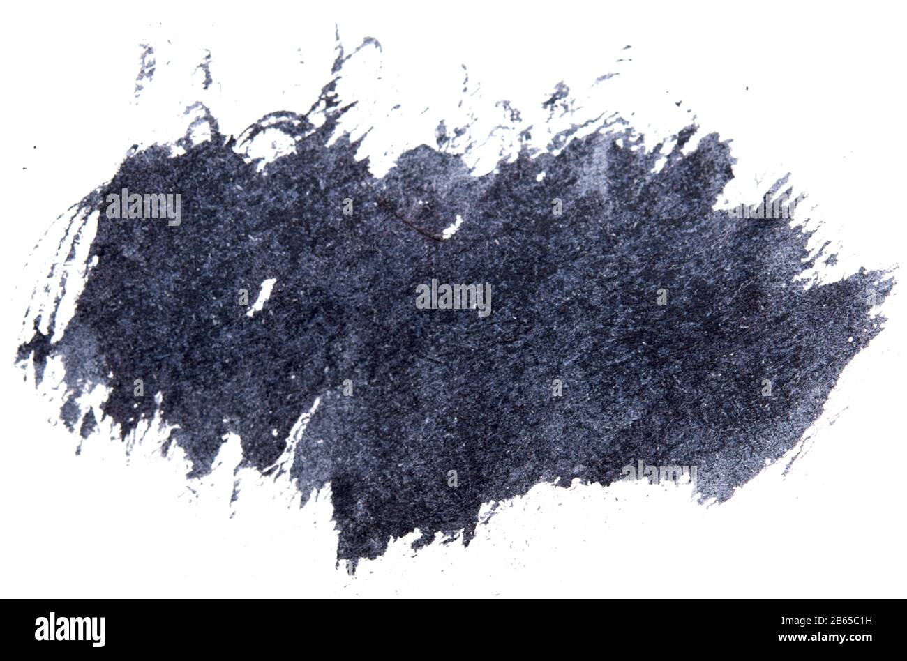 Black ink brush strokes isolated on white background Stock Photo - Alamy