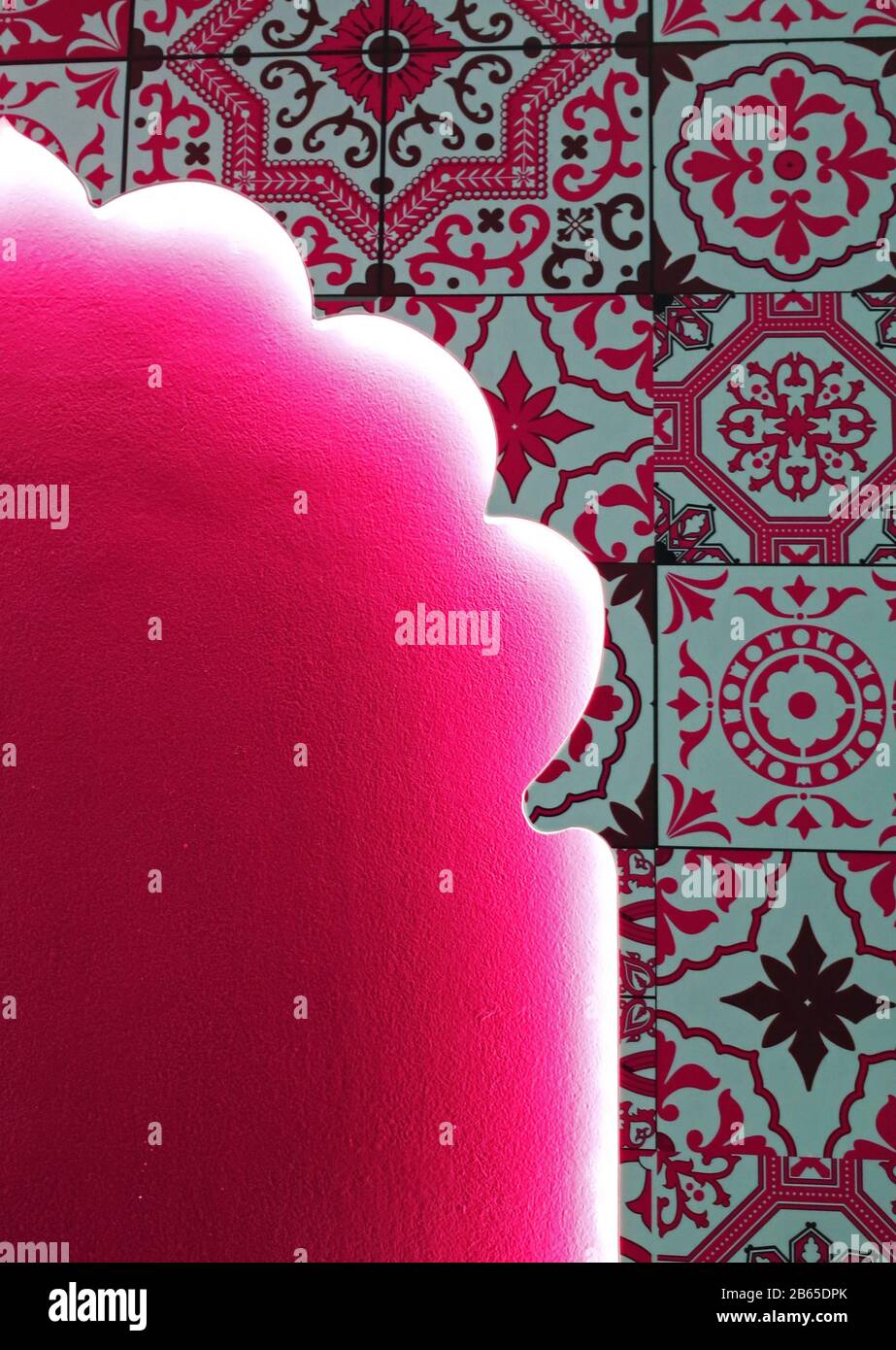 Decorative tiles on a wall Stock Photo - Alamy