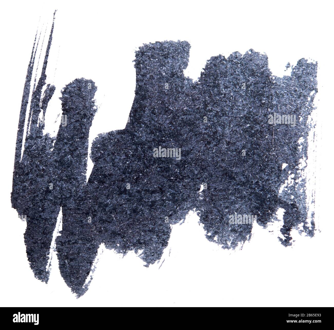 Black ink brush strokes isolated on white background Stock Photo - Alamy