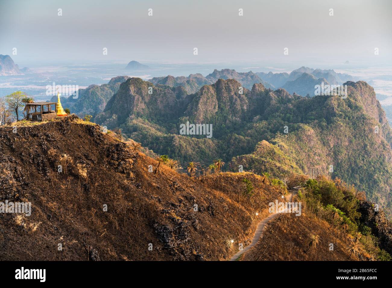 Zwe Ka Bin Pagoda, Myanmar, Asia Stock Photo - Alamy