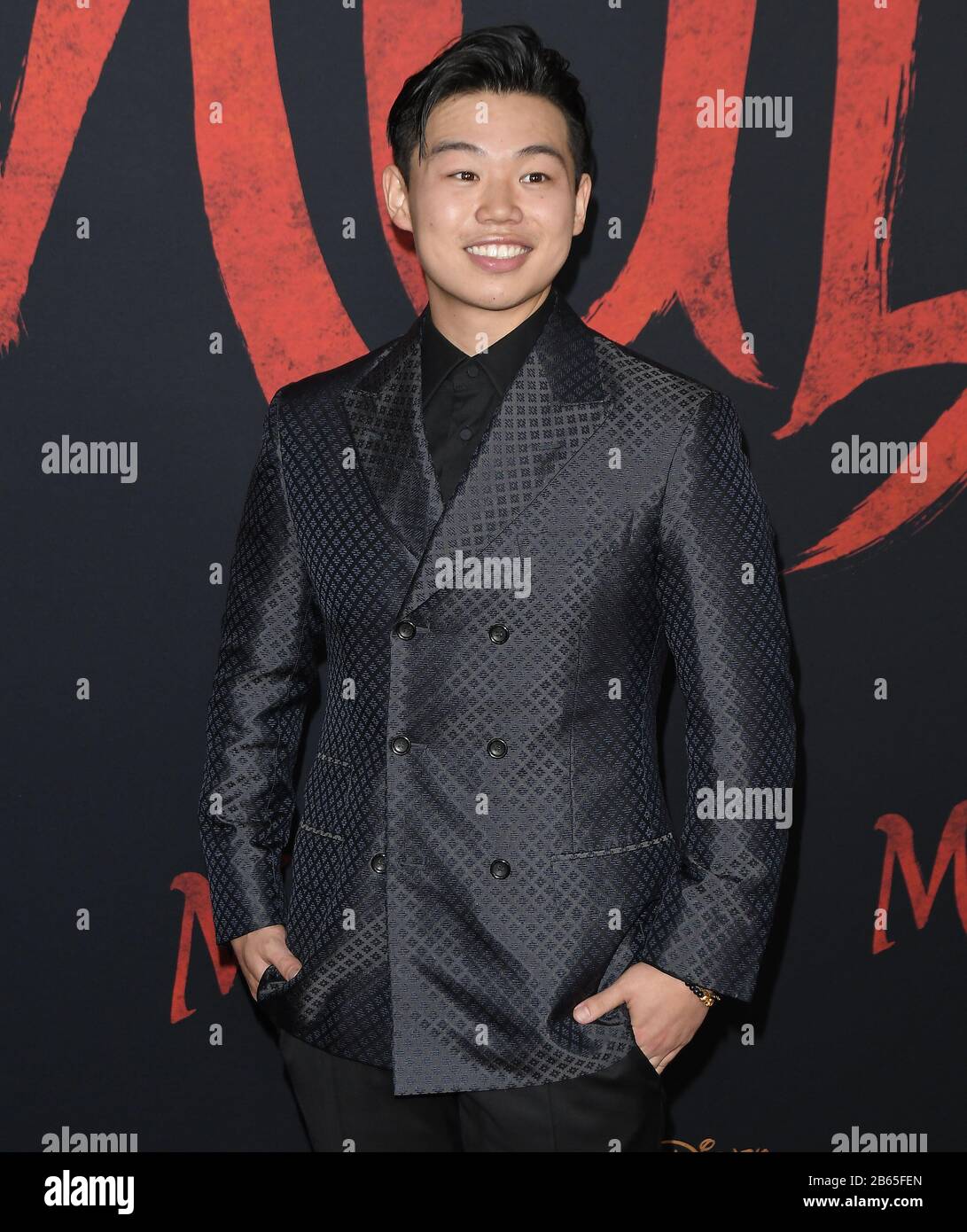 Los Angeles, USA. 09th Mar, 2020. Jun Yu arrives at the Disney's MULAN ...