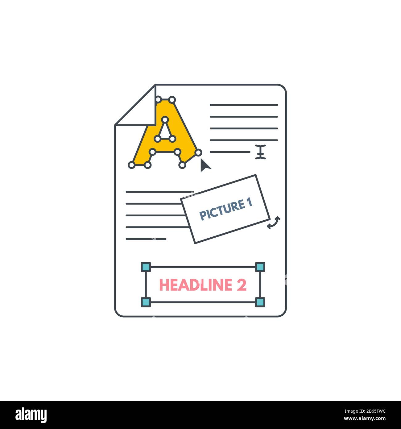 Text layout on page Stock Vector Image & Art - Alamy