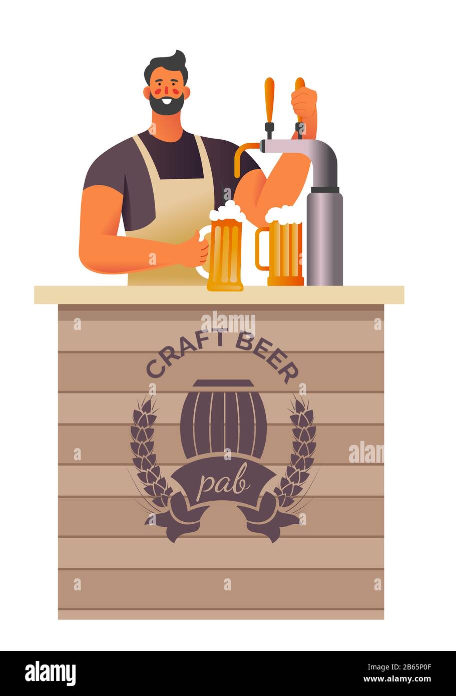 Beer pouring Stock Vector Images - Alamy