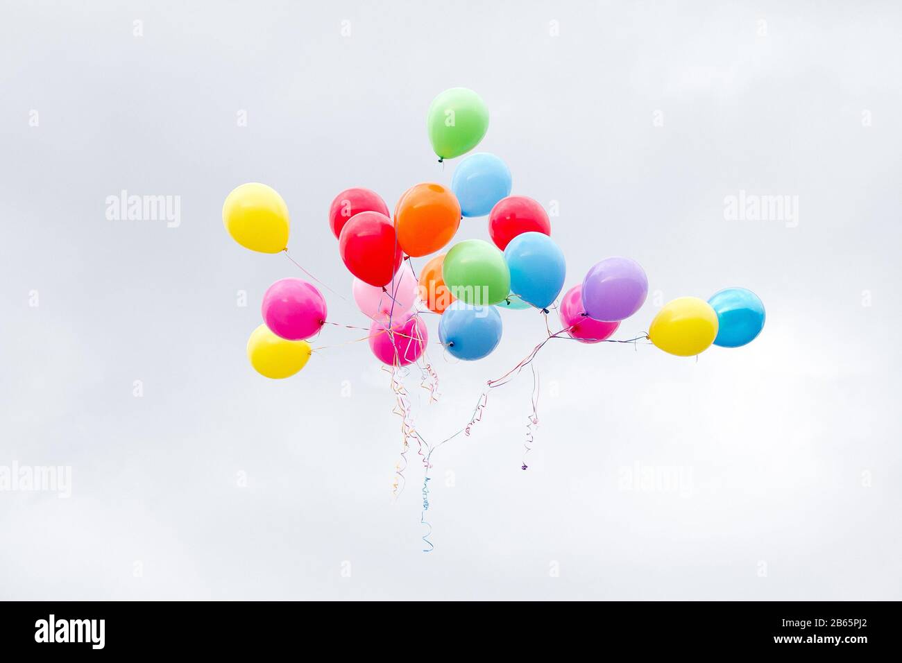 Colorful balloons in the sky Stock Photo - Alamy