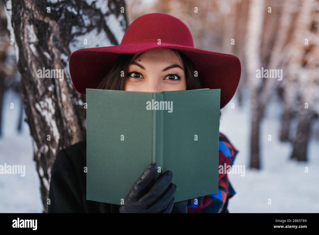 Girl Reading Head Behind Book High Resolution Stock Photography and ...