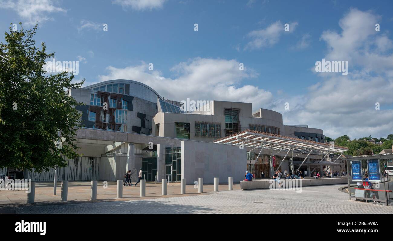 The Scottish Parliament building Holyrood. Edinburgh, Scotland Stock ...