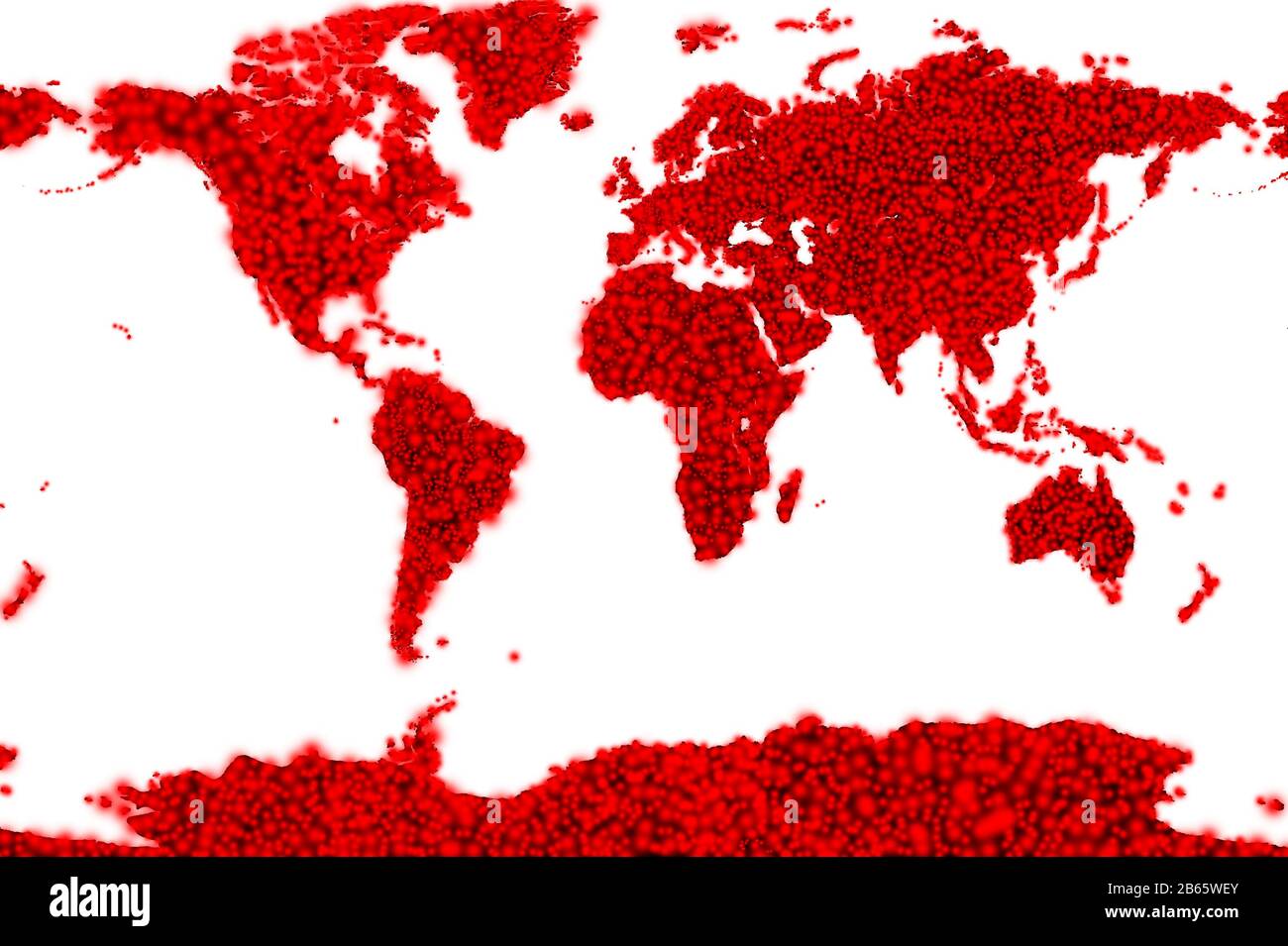 World attack coronavirus. Global coronavirus infection. World map as a ...
