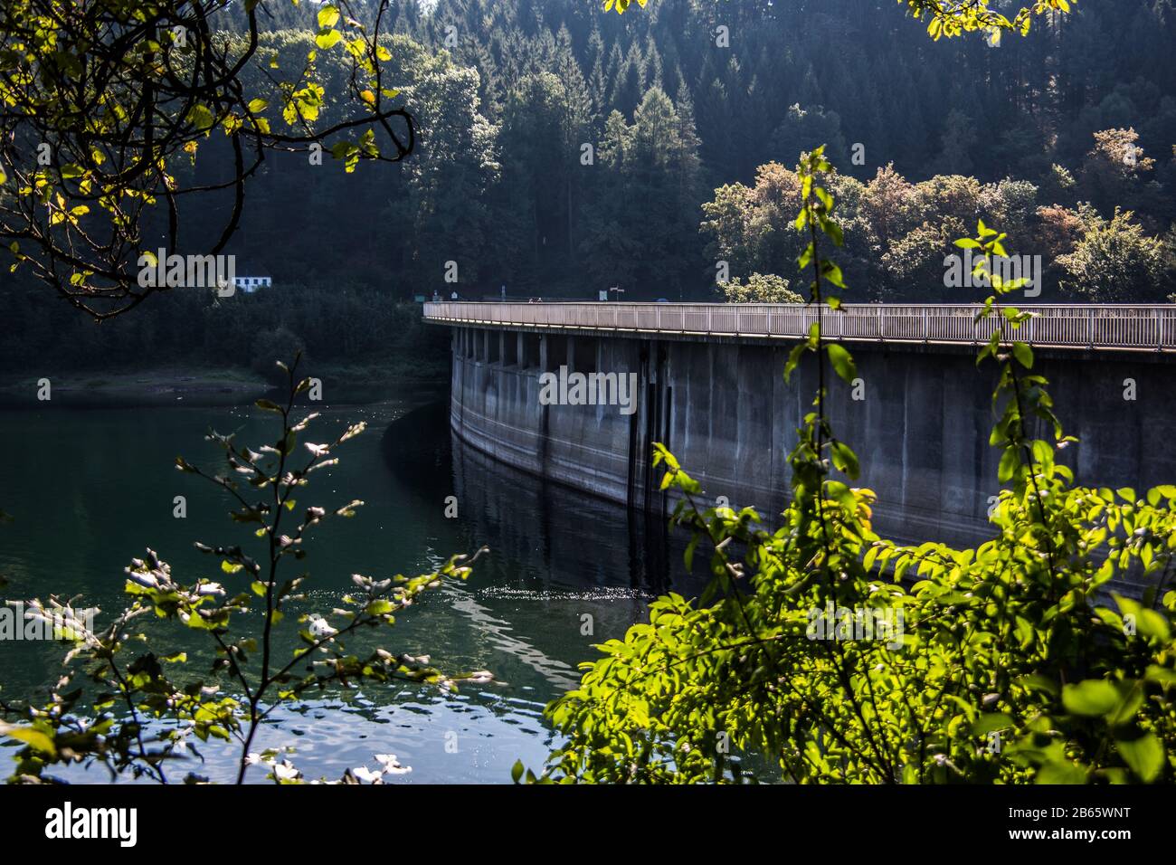Agger dam in the Bergisches Land Stock Photo - Alamy