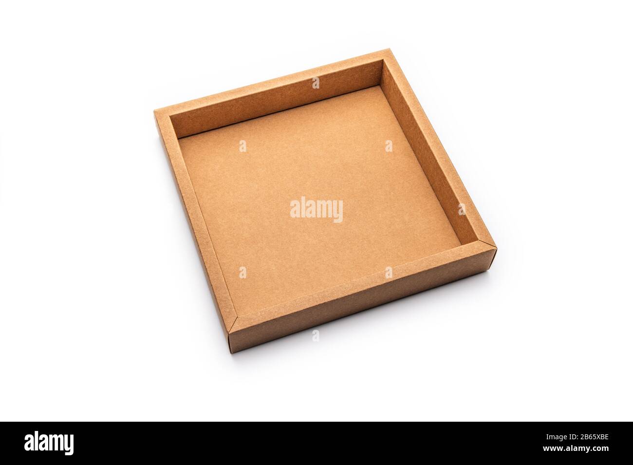 Empty cardboard box isolated on white background Stock Photo - Alamy